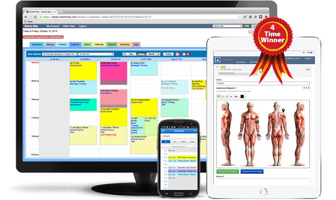 appointment booking electronic health charting - Click4Time